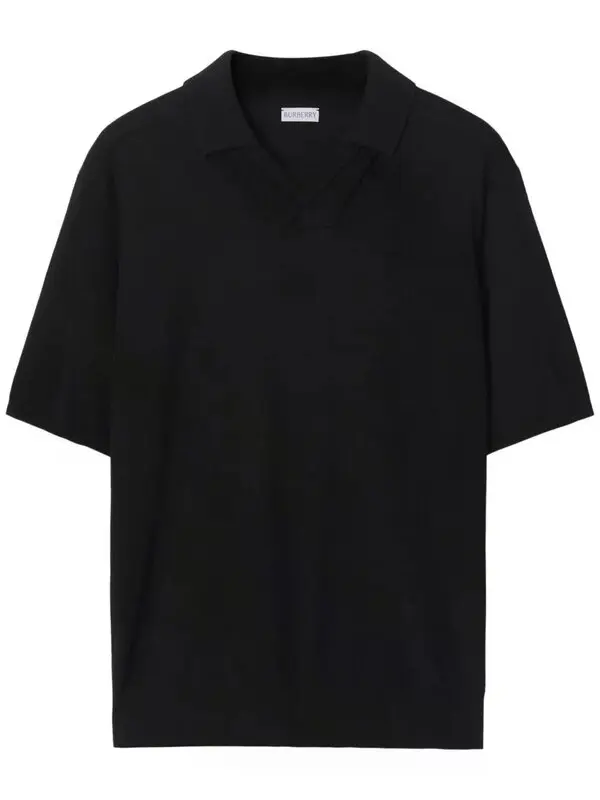Burberry V-neck Wool Polo Shirt