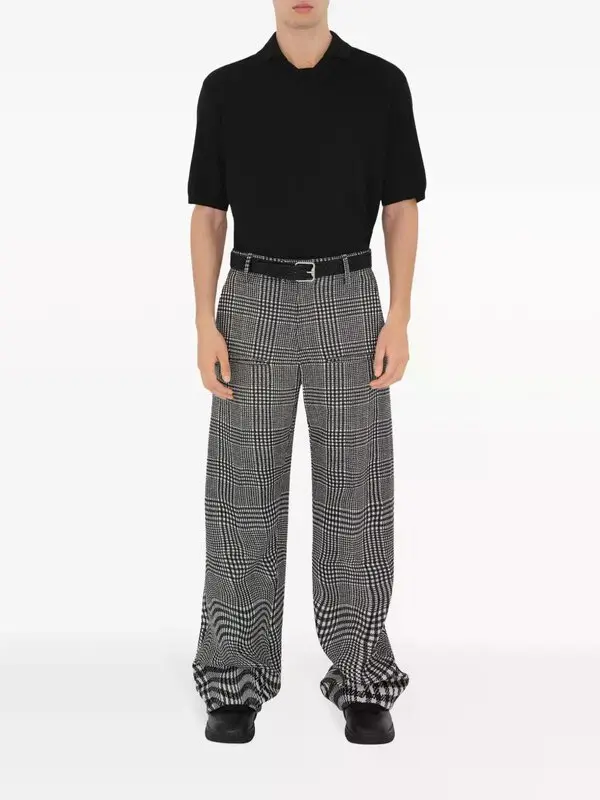 Burberry V-neck Wool Polo Shirt