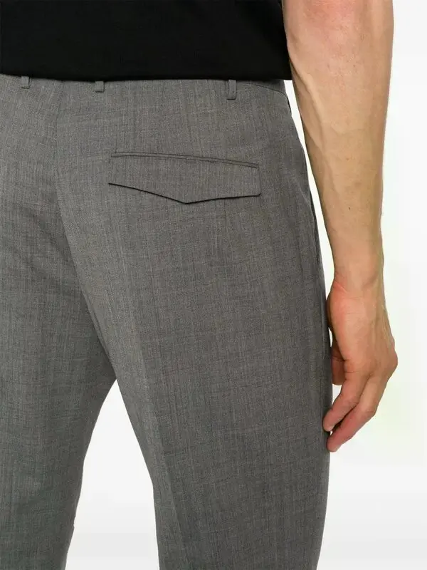 PT TORINO Pleated Slim-cut Trousers - Grey