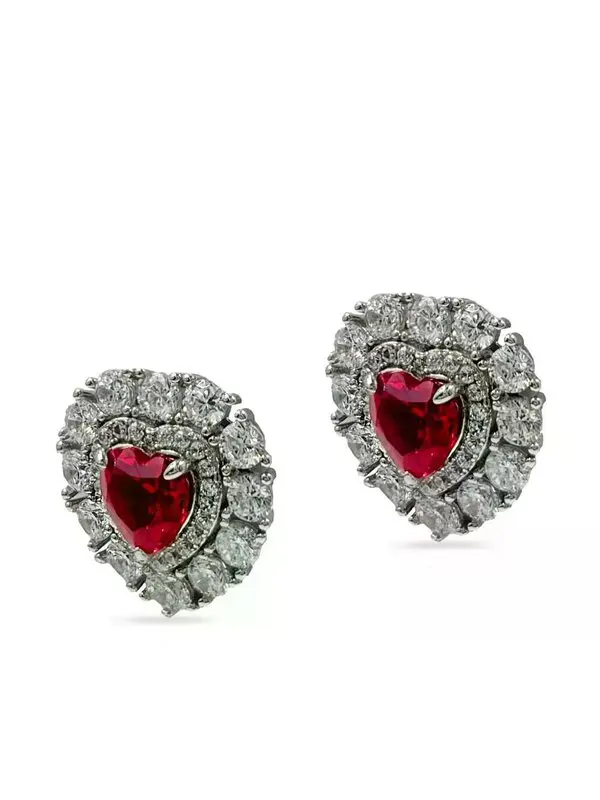 JUWELINA PARIS Ember Ruby Stud Earrings