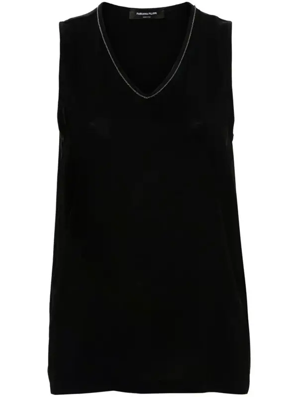 Fabiana Filippi V-neck Sleeveless Top