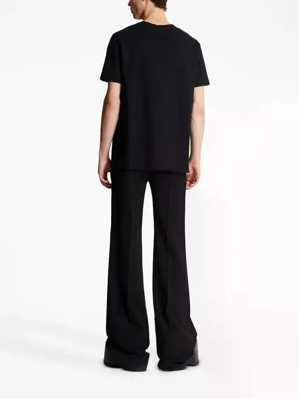 Balmain Embroidered-logo Short-sleeve T-shirt - Black