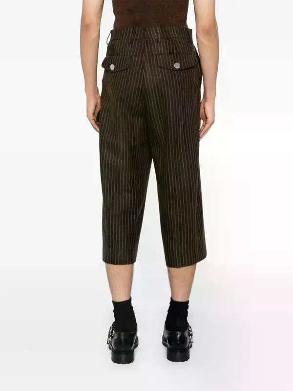AMI Paris Striped Cropped Trousers