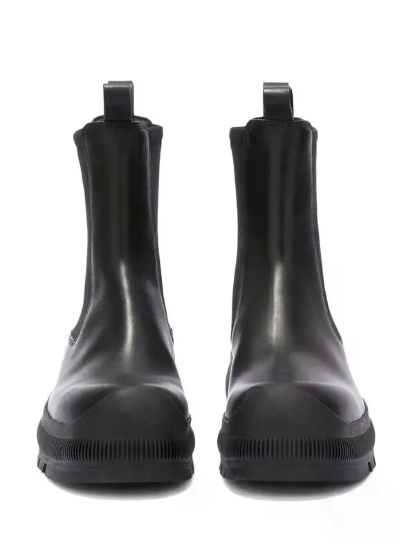 JIL SANDER Logo-embossed Leather Boots