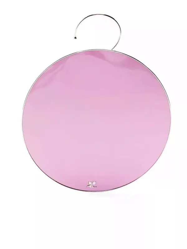 COURREGES Logo-embossed Circular Earring - Pink