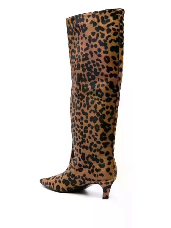 TOTEME 35mm Leopard-print Brushed Boots