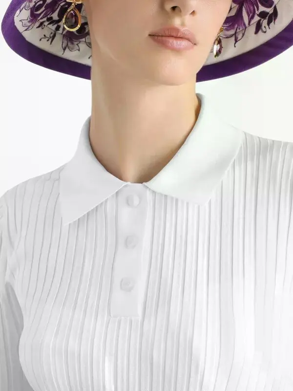 Dolce & Gabbana Ribbed Polo Top