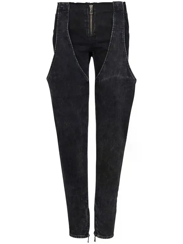 Balmain Low-rise Washed Cotton Jeans - Black