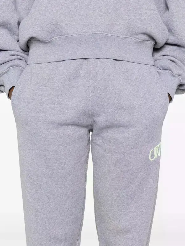 Off-White Logo Embroidered Track Trousers - Grey