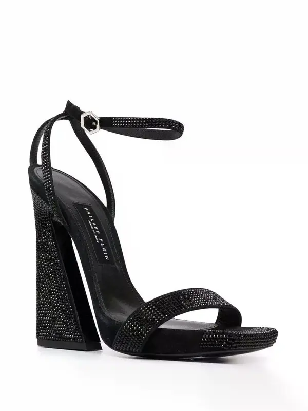 Philipp Plein Embellished Block Heel Sandals