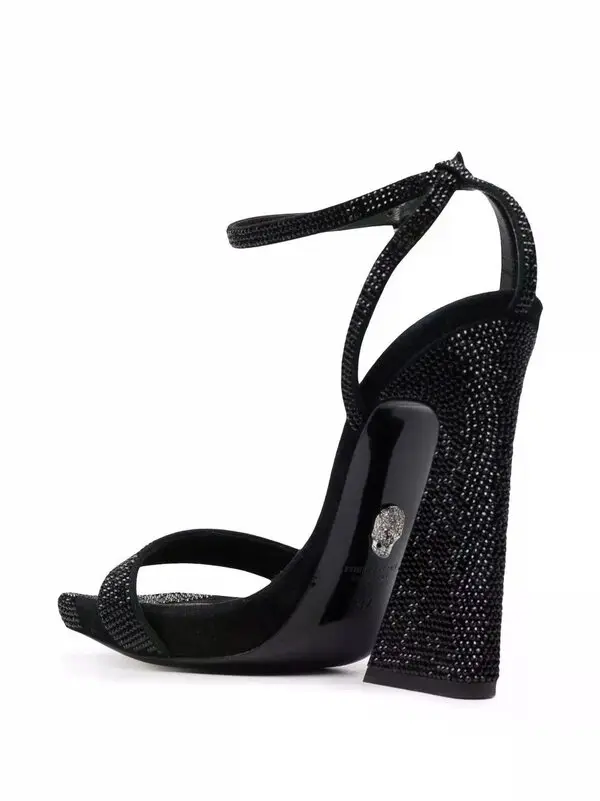Philipp Plein Embellished Block Heel Sandals