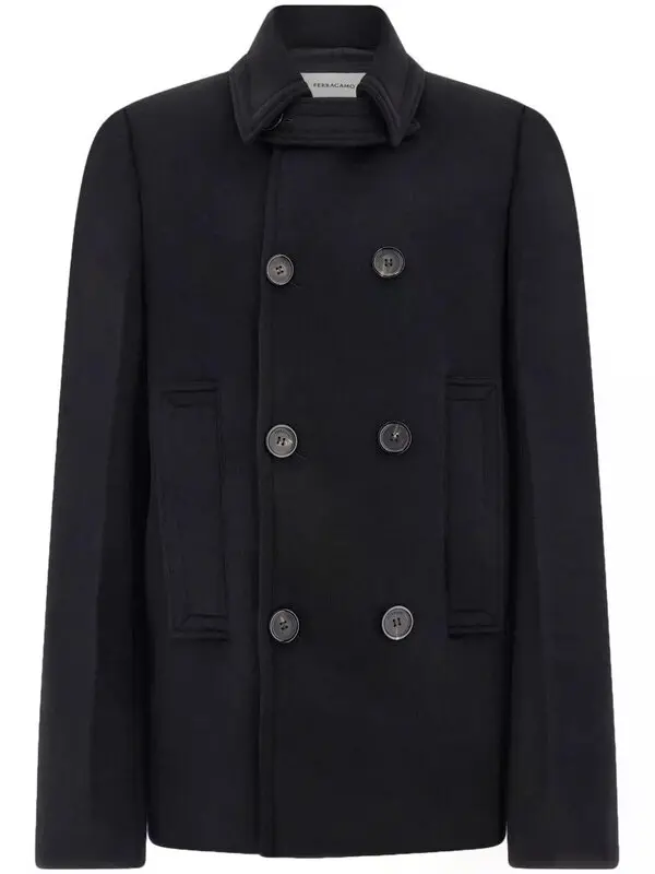 FERRAGAMO Virgin Wool-cashmere Blend Pea Coat