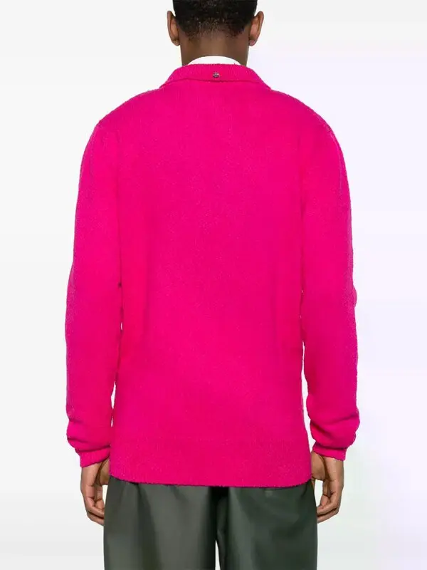 WINNIE N.Y.C Split-neck Bouclé Jumper