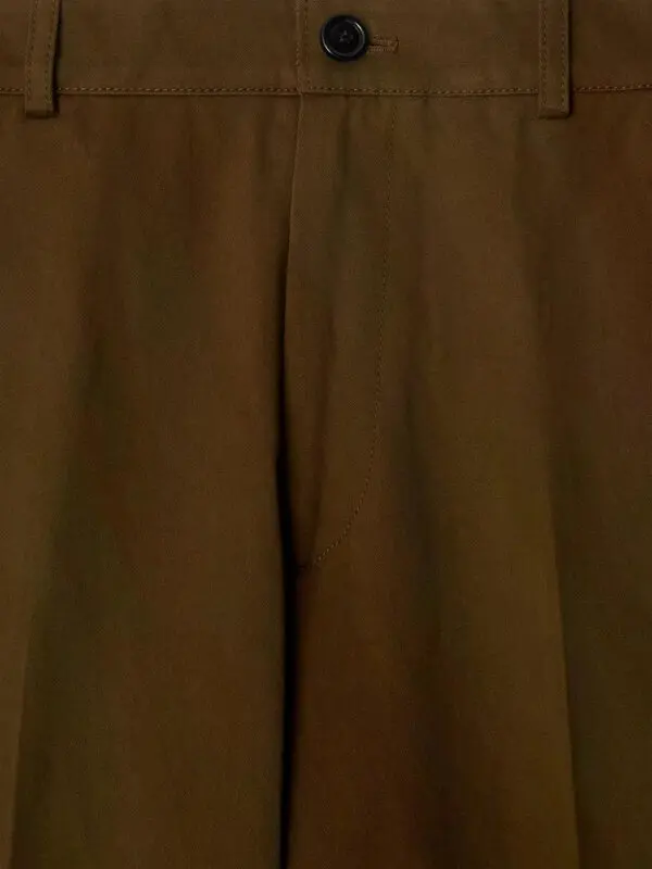 Burberry Cotton Trousers With Equestrian Knight Motif - Brown