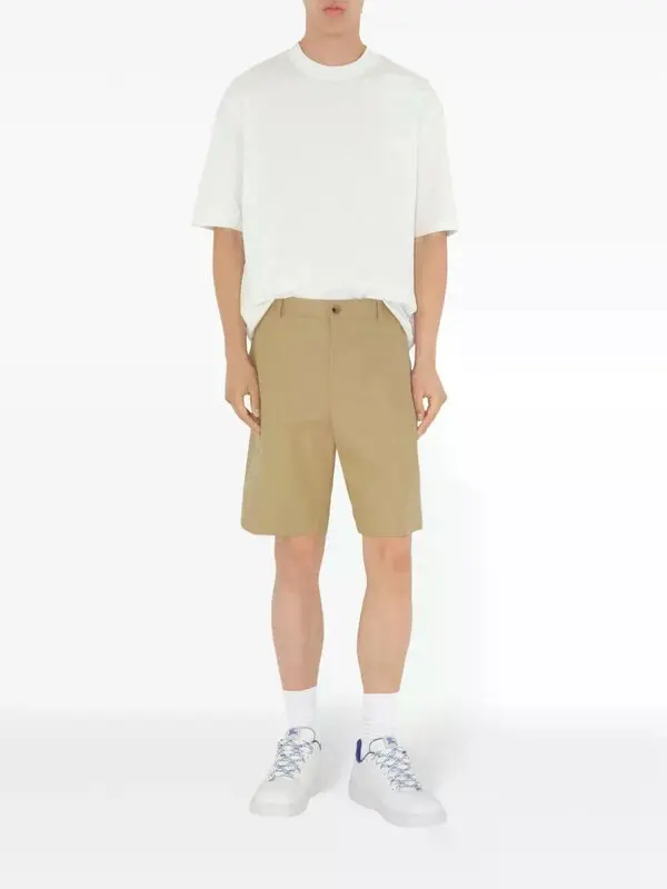 Burberry Archive Beige Cotton Gabardine Shorts