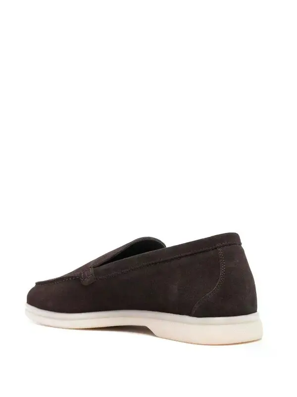 SCAROSSO Ludovica Suede Loafers - Brown