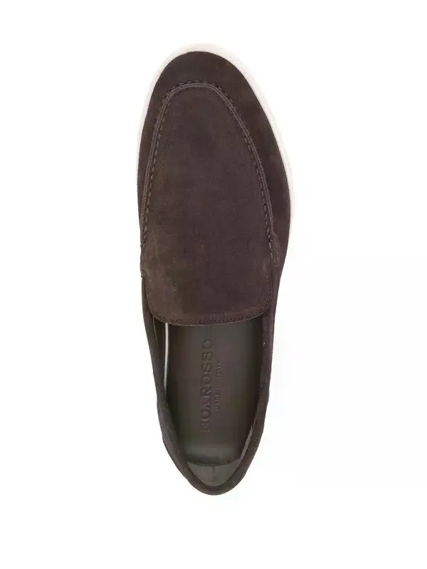 SCAROSSO Ludovica Suede Loafers - Brown