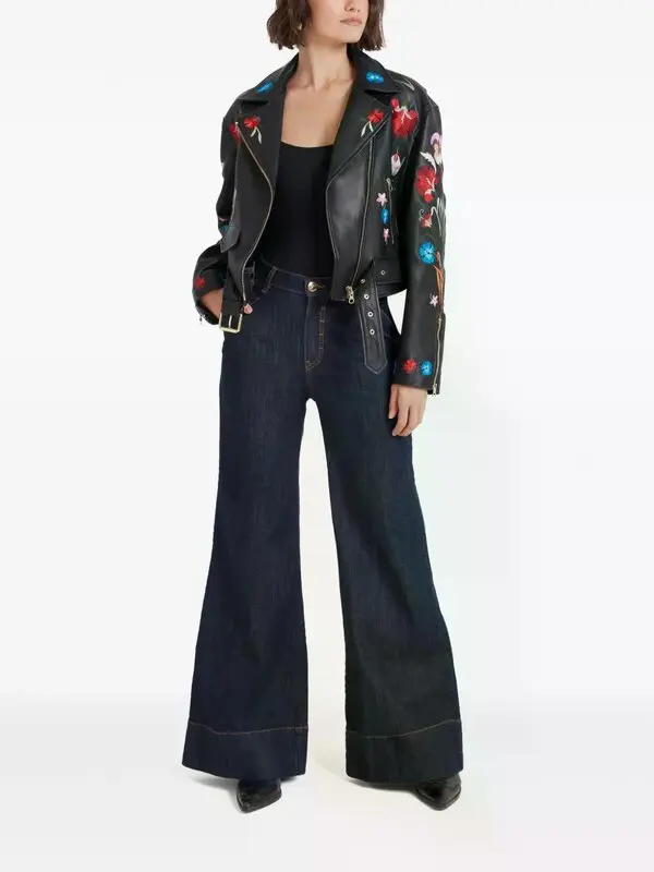 TEMPERLEY LONDON Toledo Embroidered Leather Biker Jacket