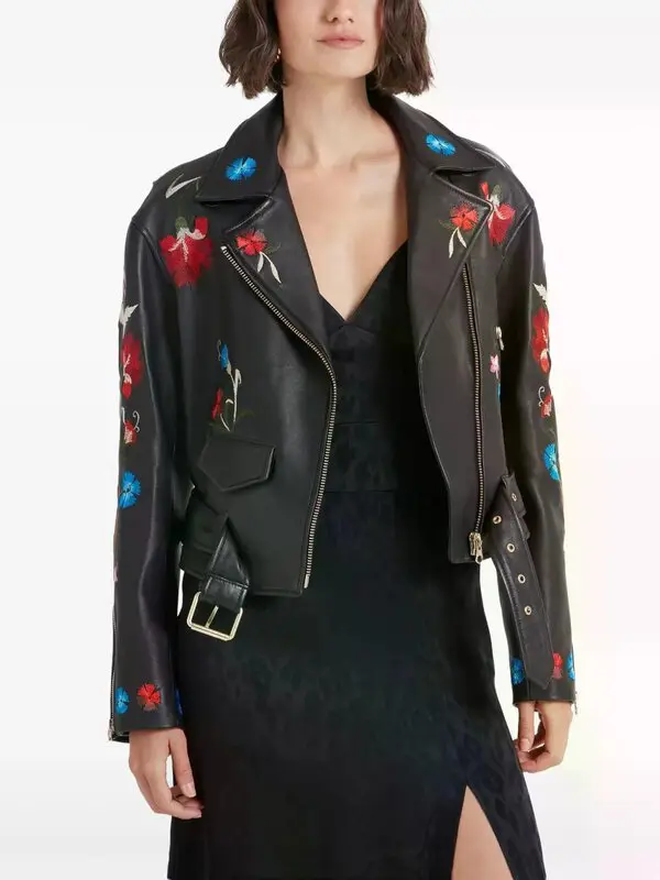 TEMPERLEY LONDON Toledo Embroidered Leather Biker Jacket