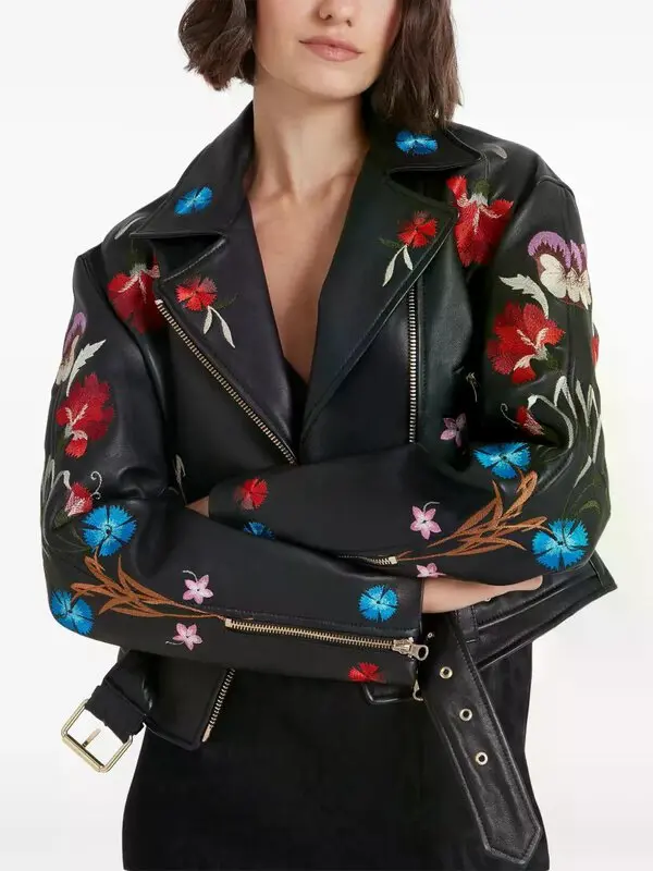 TEMPERLEY LONDON Toledo Embroidered Leather Biker Jacket