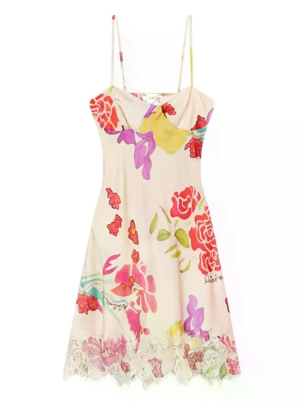 DONDE ESTEBAN Flores Mini Dress - Neutrals