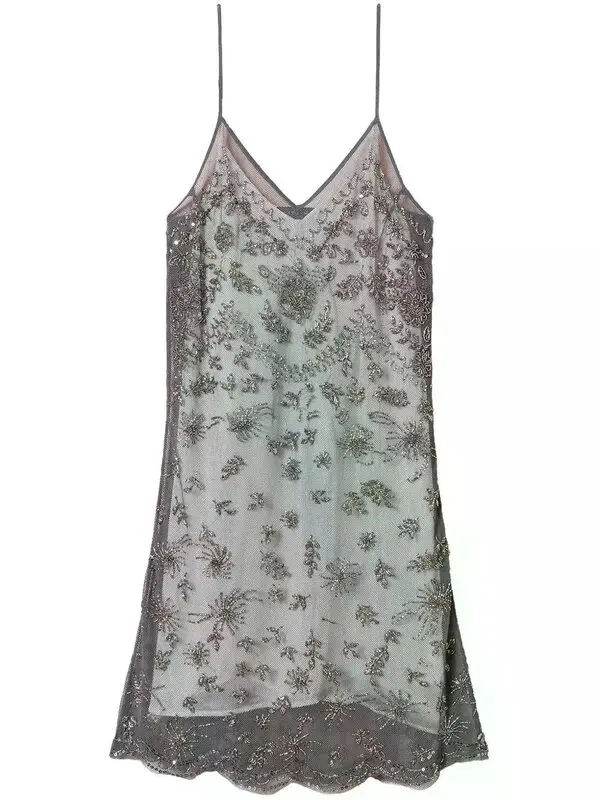 TWINSET Embroidered Tulle Mini Dress