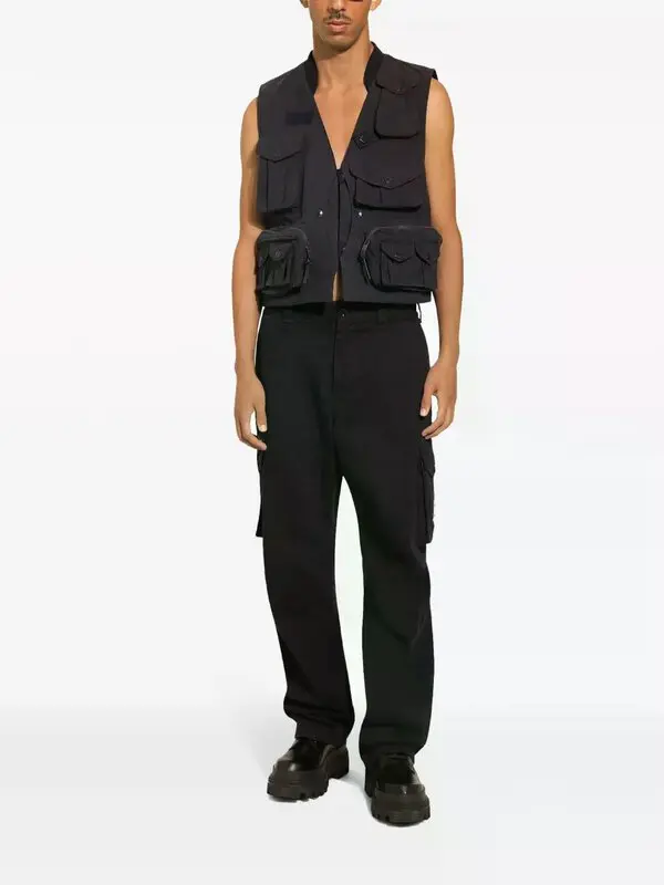 Dolce & Gabbana Logo-plaque Mid-rise Cargo Trousers