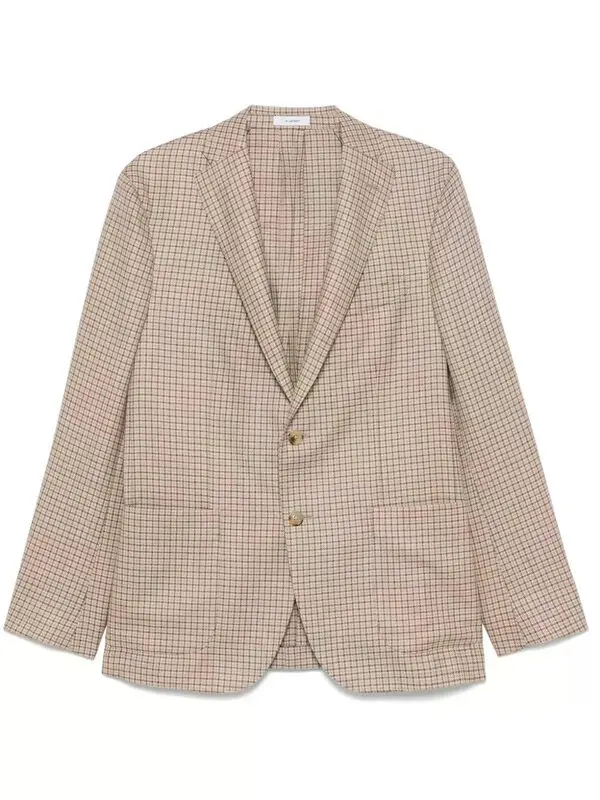 Boglioli Checked Blazer - Brown