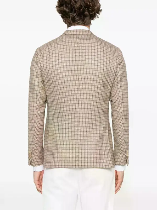 Boglioli Checked Blazer - Brown