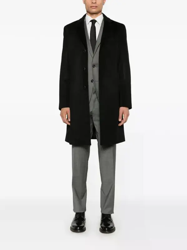 BOSS Virgin Wool-cashmere Blend Felted Coat