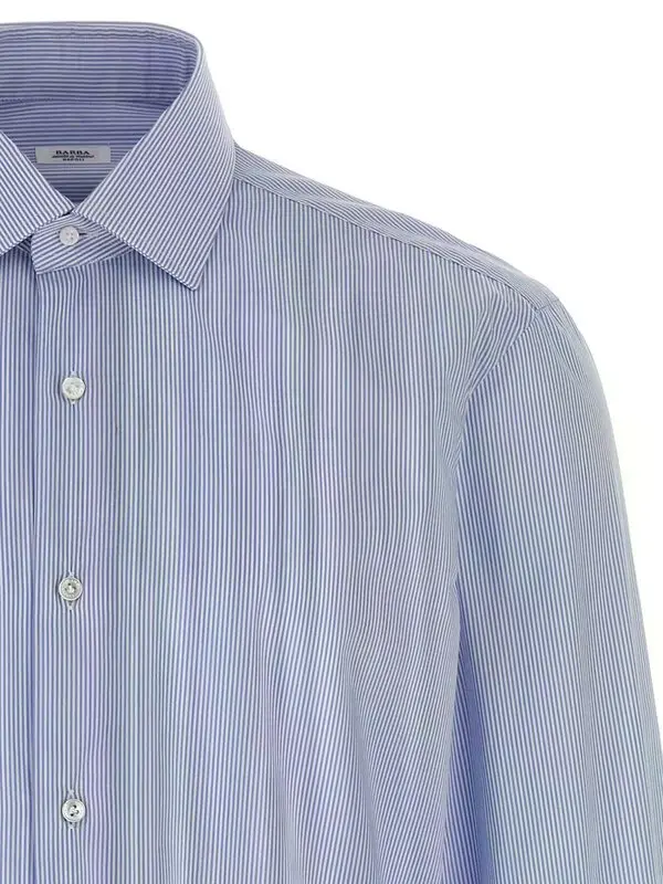 BARBA NAPOLI Striped Button-up Shirt