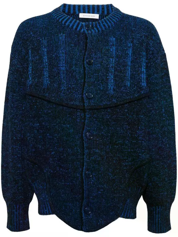 JUNTAE KIM Two-tone Corset Cardigan