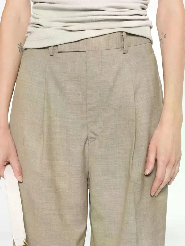 Auralee Tailored Straight Trousers - Neutrals