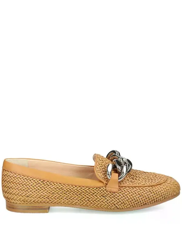 Casadei Hanoi Chain-link Detail Loafers - Neutrals
