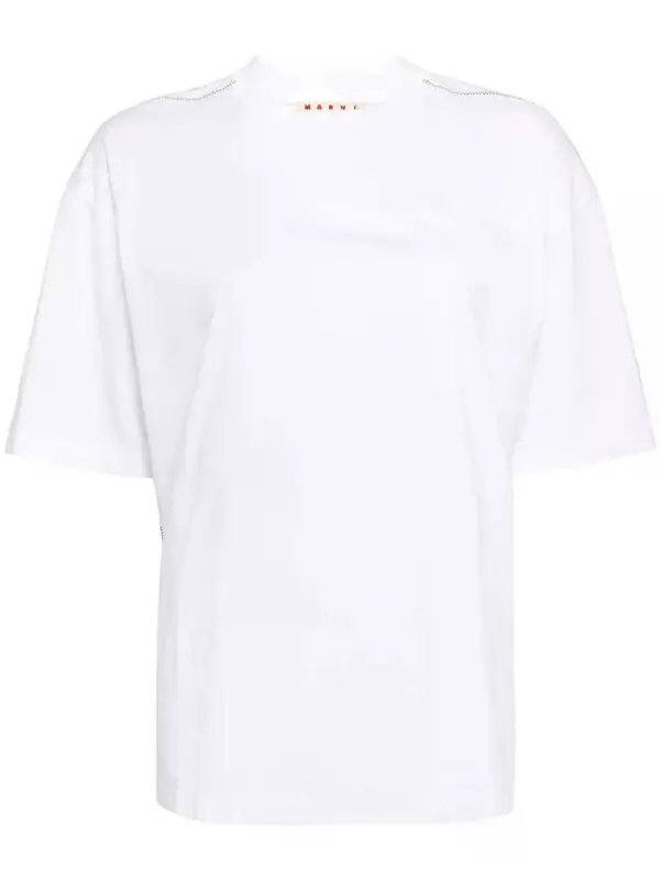 Marni Padded-logo Organic-cotton T-shirt