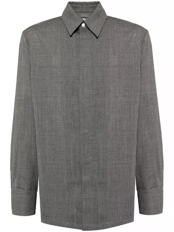 JIL SANDER Felted Wool Flannel Shirt