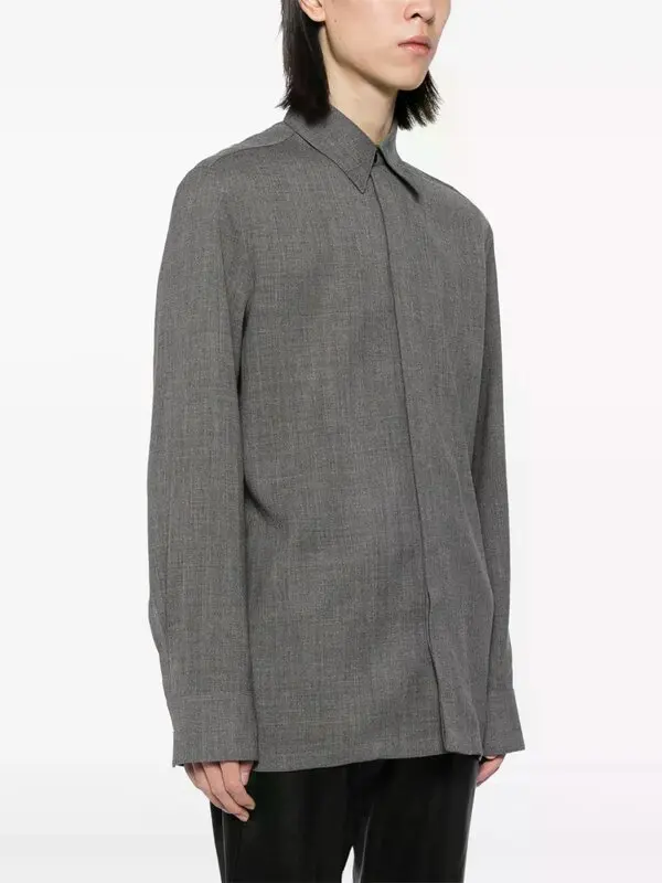 JIL SANDER Felted Wool Flannel Shirt