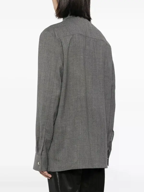JIL SANDER Felted Wool Flannel Shirt