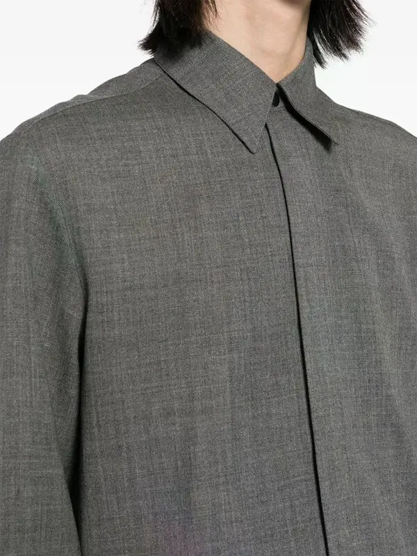 JIL SANDER Felted Wool Flannel Shirt