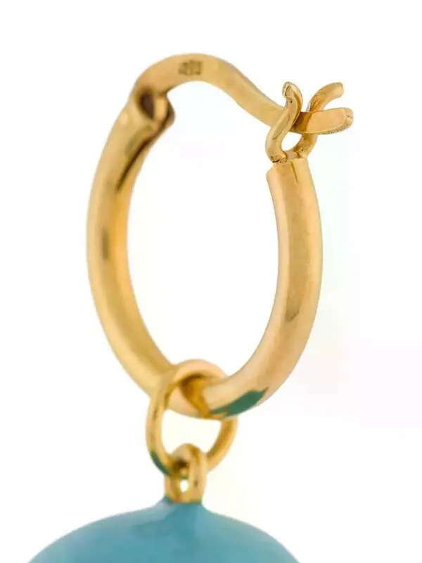TRUE ROCKS Small Skull Hoop Earring - Gold