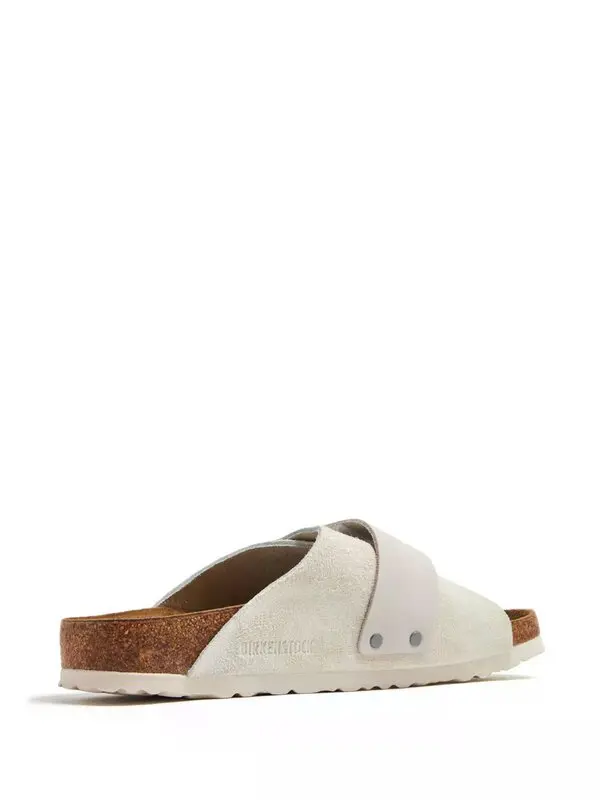 BIRKENSTOCK Touch-strap Open-toe Suede Sandals - White