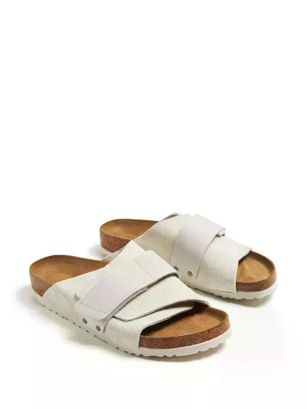 BIRKENSTOCK Touch-strap Open-toe Suede Sandals - White