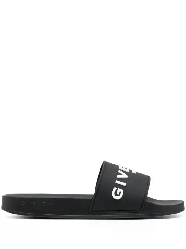 Givenchy Logo-debossed Slides - Black