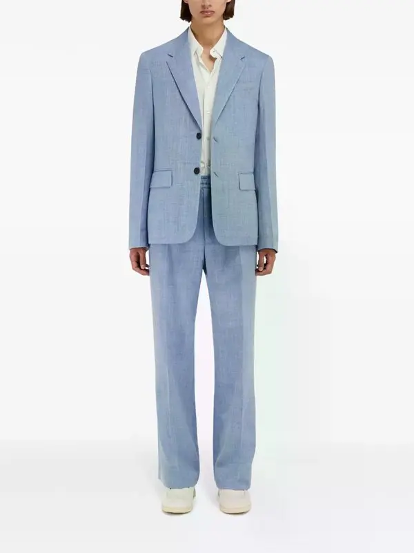 FERRAGAMO Single-breasted Blazer - Blue
