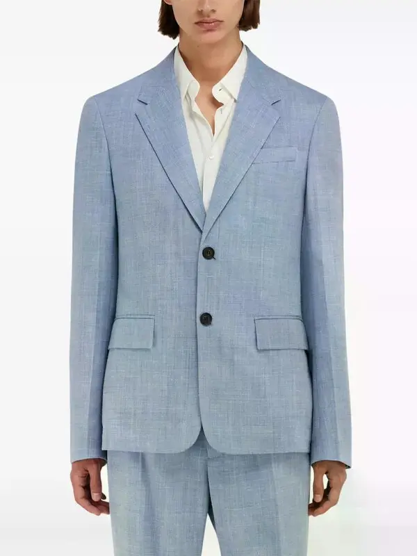 FERRAGAMO Single-breasted Blazer - Blue