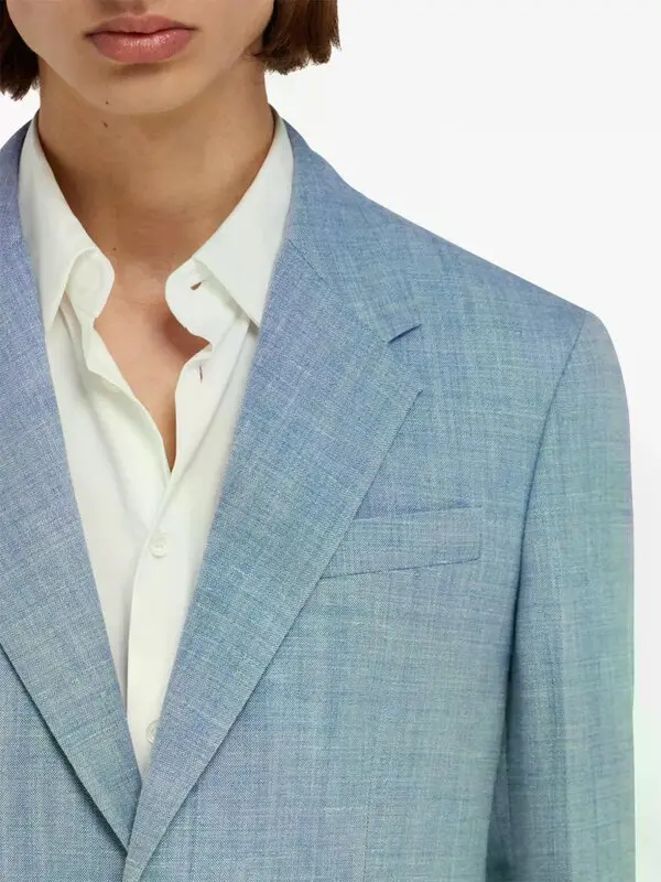 FERRAGAMO Single-breasted Blazer - Blue