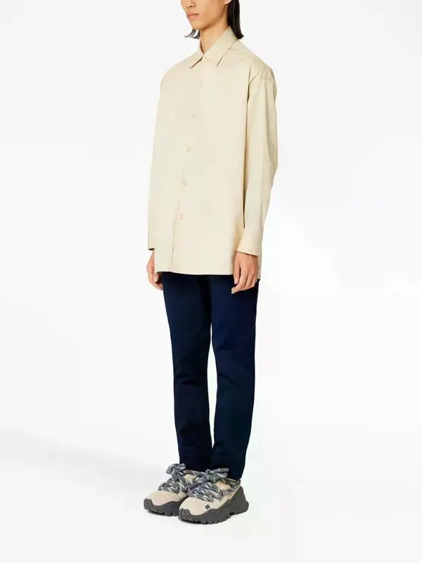 AMI Paris Logo-print Button-front Shirt
