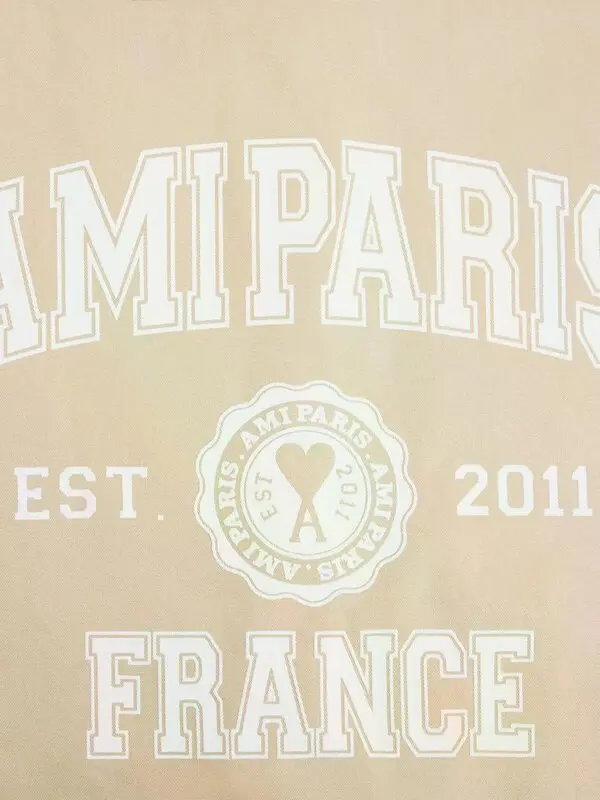 AMI Paris Logo-print Button-front Shirt