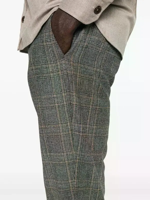 PT TORINO Checked Virgin Wool Trousers