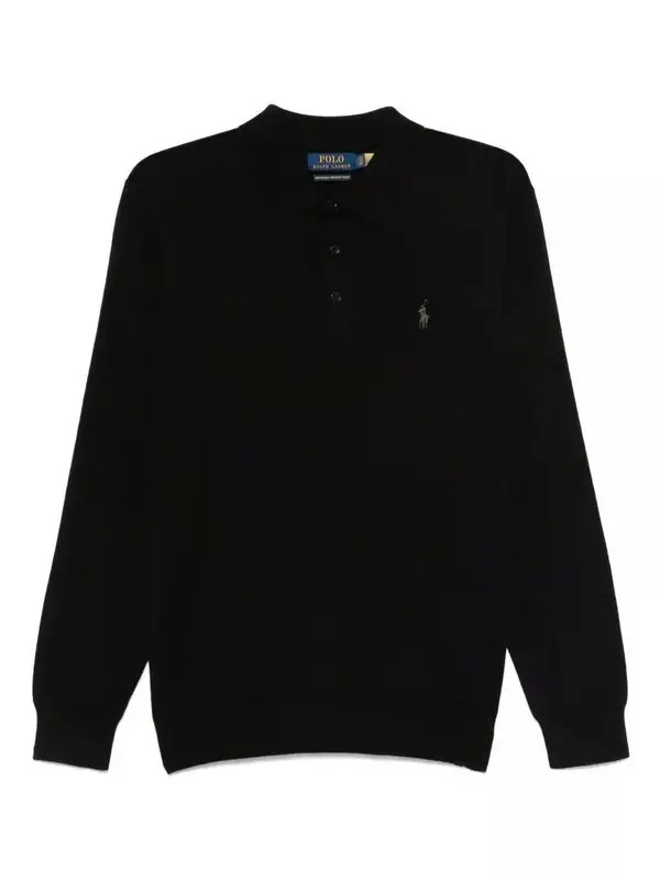 Polo Ralph Lauren Knitted Polo Shirt - Black